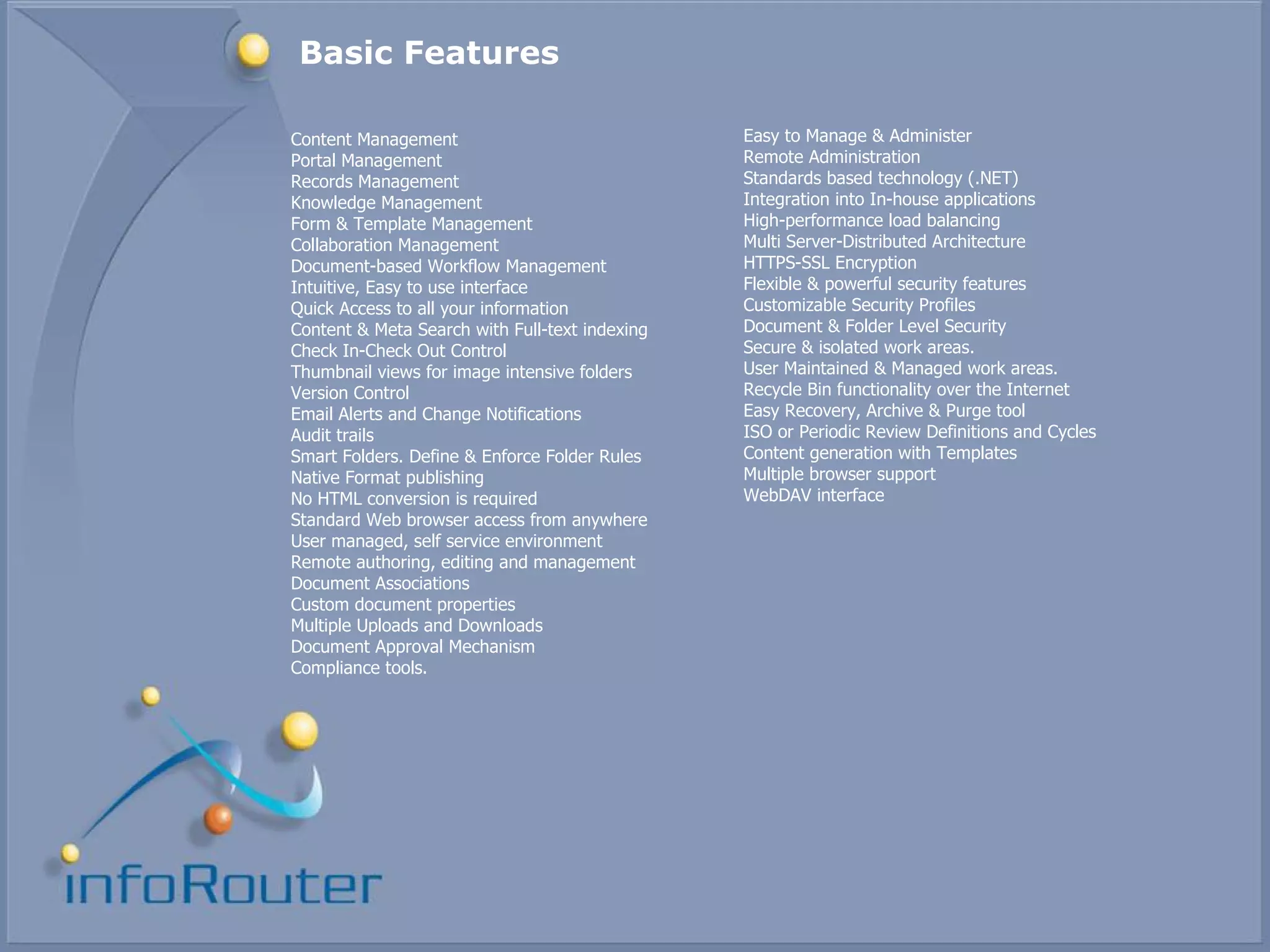 Inforouterproducttour V7 | PPT