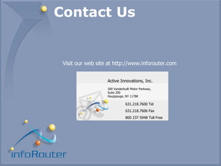 Inforouterproducttour V7 | PPT