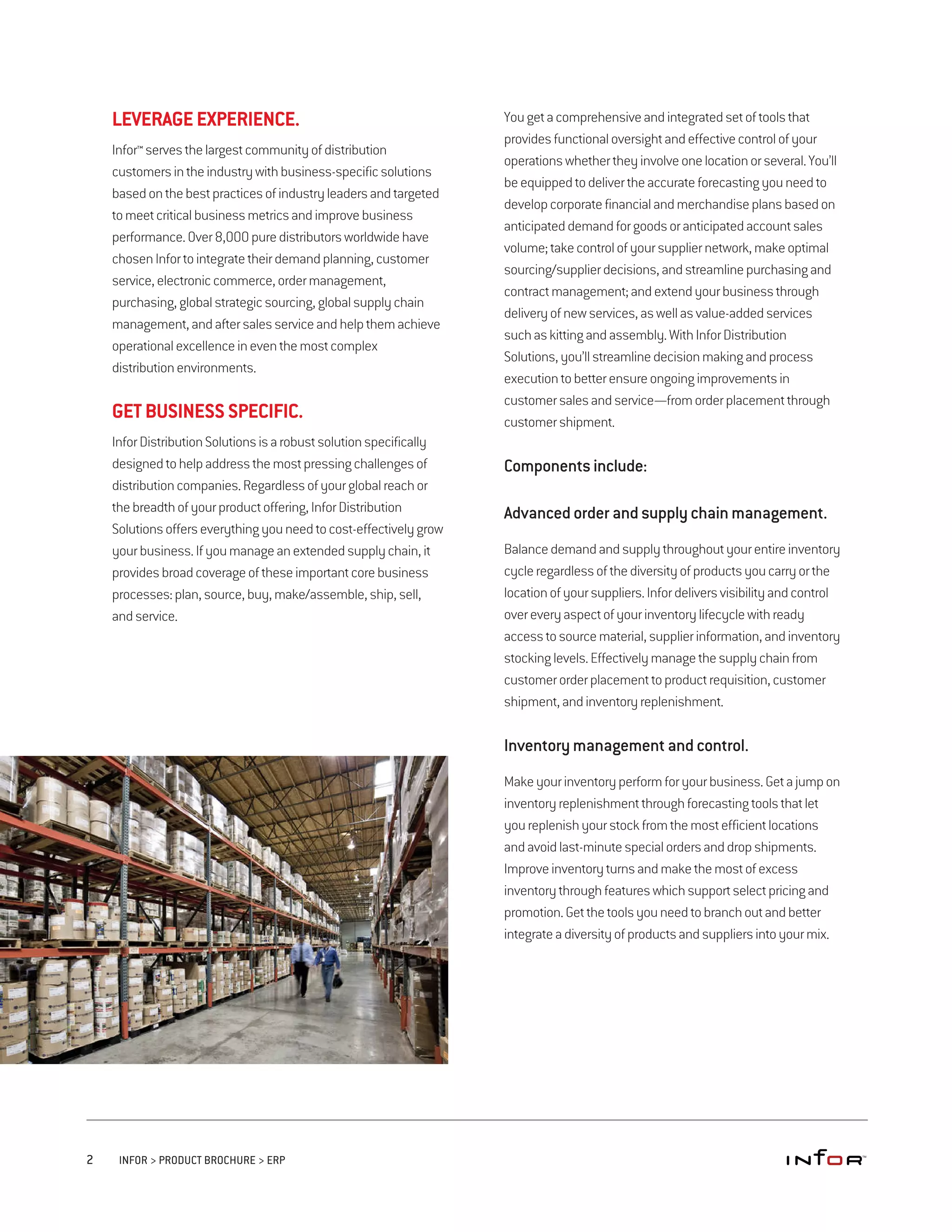 Infor SX.e Functional Areas Brochure | PDF