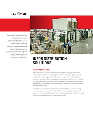 Infor SX.e Functional Areas Brochure | PDF
