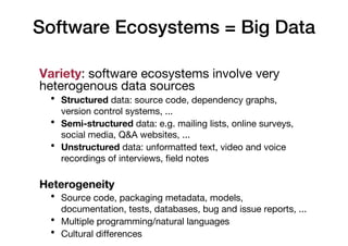 Software Ecosystems = Big Data | PPT