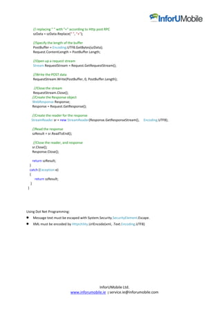 InforUMobile api - Ireland | PDF