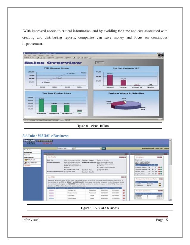 Report on Infor Visual