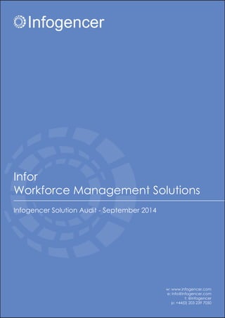 Infor Workforce Management Solutions | PDF