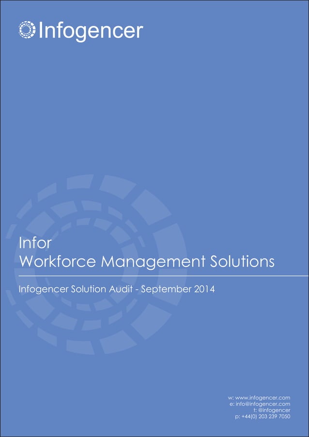 Infor Workforce Management Solutions | PDF