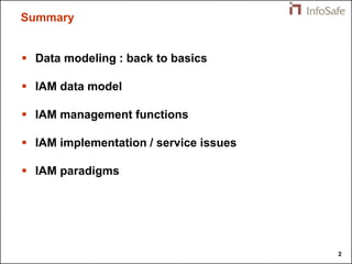 Identity and Access Management - Data modeling concepts | PPT