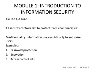 INFORMATION SECURITY for Undergraduate Students | PDF
