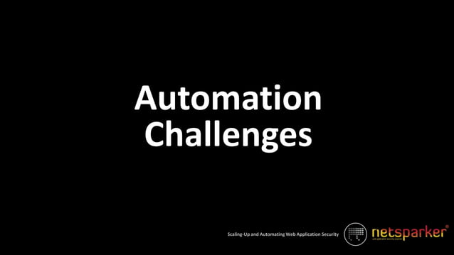 Scaling Up And Automating Web Application Security Tech Talk Ppt