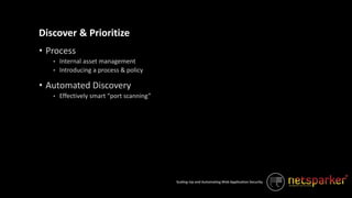 Scaling-up and Automating Web Application Security Tech Talk | PPT