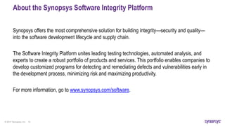 New Synopsys research uncovers security's biggest challenges | PPT