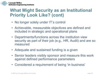 Infromation Security as an Institutional Priority | PPT