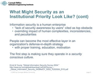 Infromation Security as an Institutional Priority | PPT