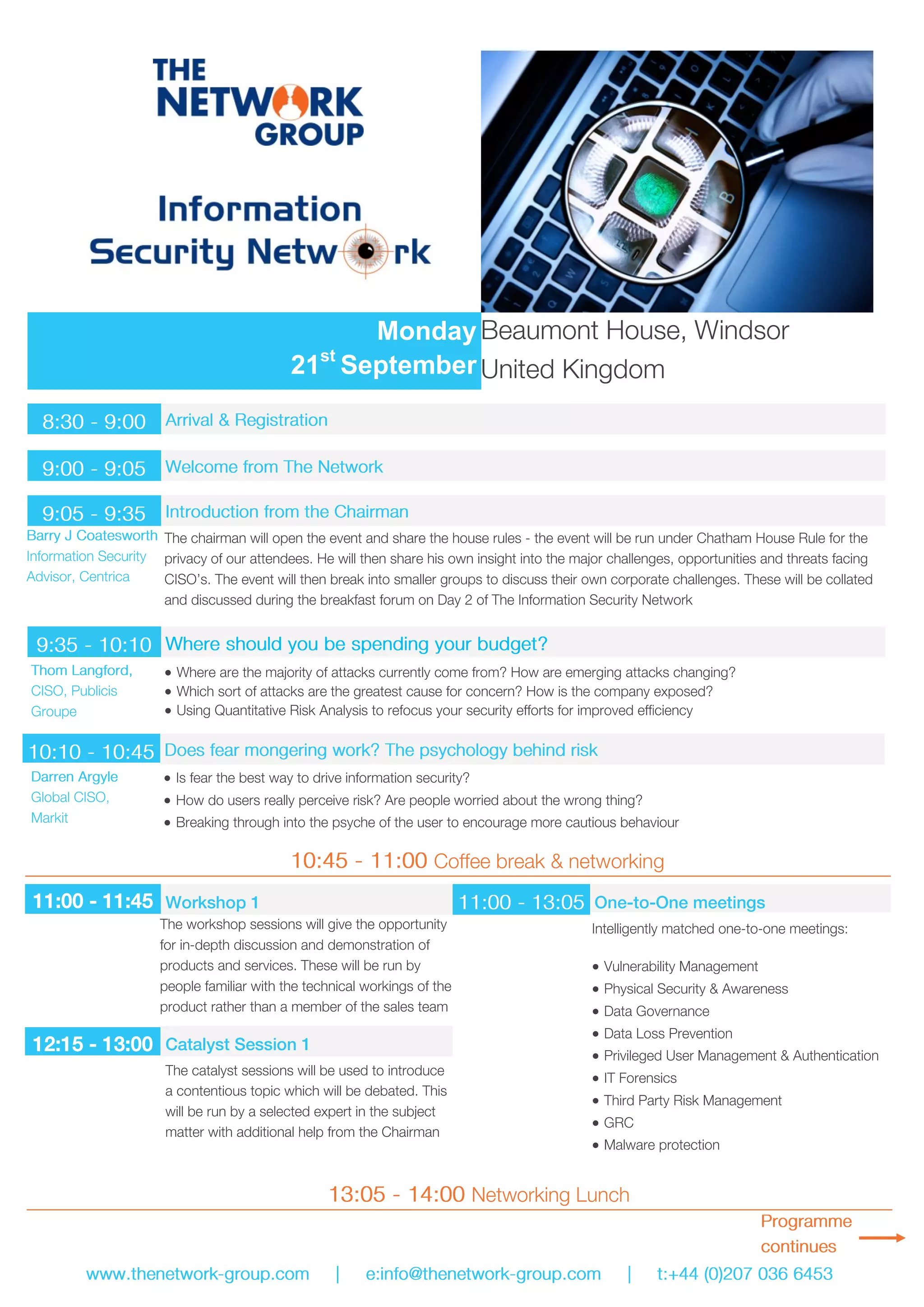 The Information Security Network agenda | PDF