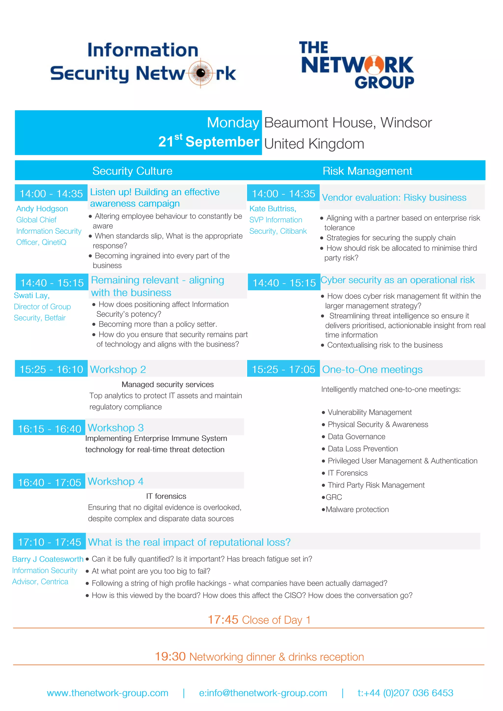 The Information Security Network agenda | PDF