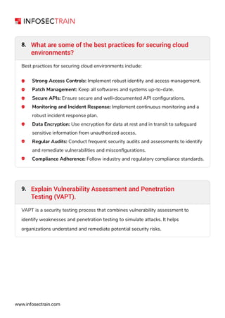 InfosecTrain Cybersecurity Analyst Interview Questions | PDF