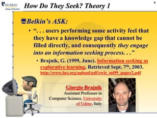 Information Seeking Information Literacy: What is all this? | PPTX