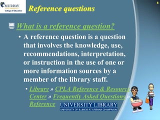 What Are Information Services? Defining Reference Service in School ...