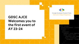 Info Blitz | GDSC AJCE | PPT