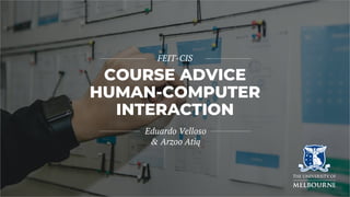 Course Advice Human-Computer Interaction | PPT