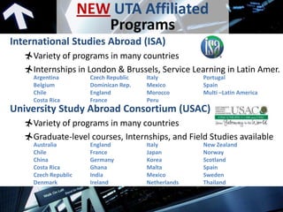 UTA Study Abroad Info Session | PPTX