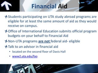 UTA Study Abroad Info Session | PPTX