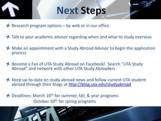 UTA Study Abroad Info Session | PPTX