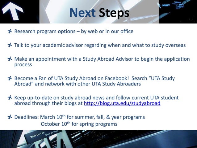 UTA Study Abroad Info Session | PPTX