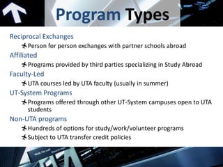 UTA Study Abroad Info Session | PPTX