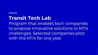 Transit Tech Lab: Info session | PDF