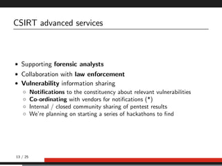 MNSEC 2018 - Threat Intel Sharing from a CSIRT Standpoint | PPT