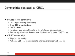 MNSEC 2018 - Threat Intel Sharing from a CSIRT Standpoint | PPT