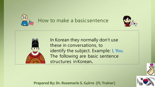 Korean Word Order 한국어 단어 순서 | PPTX | Programming Languages | Computing