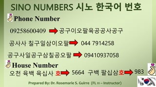 Korean Number 한국 번호 | PPTX