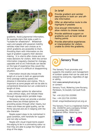 Gradients - Sensory Therapy Gardens Fact Sheet | PDF | Travel ...