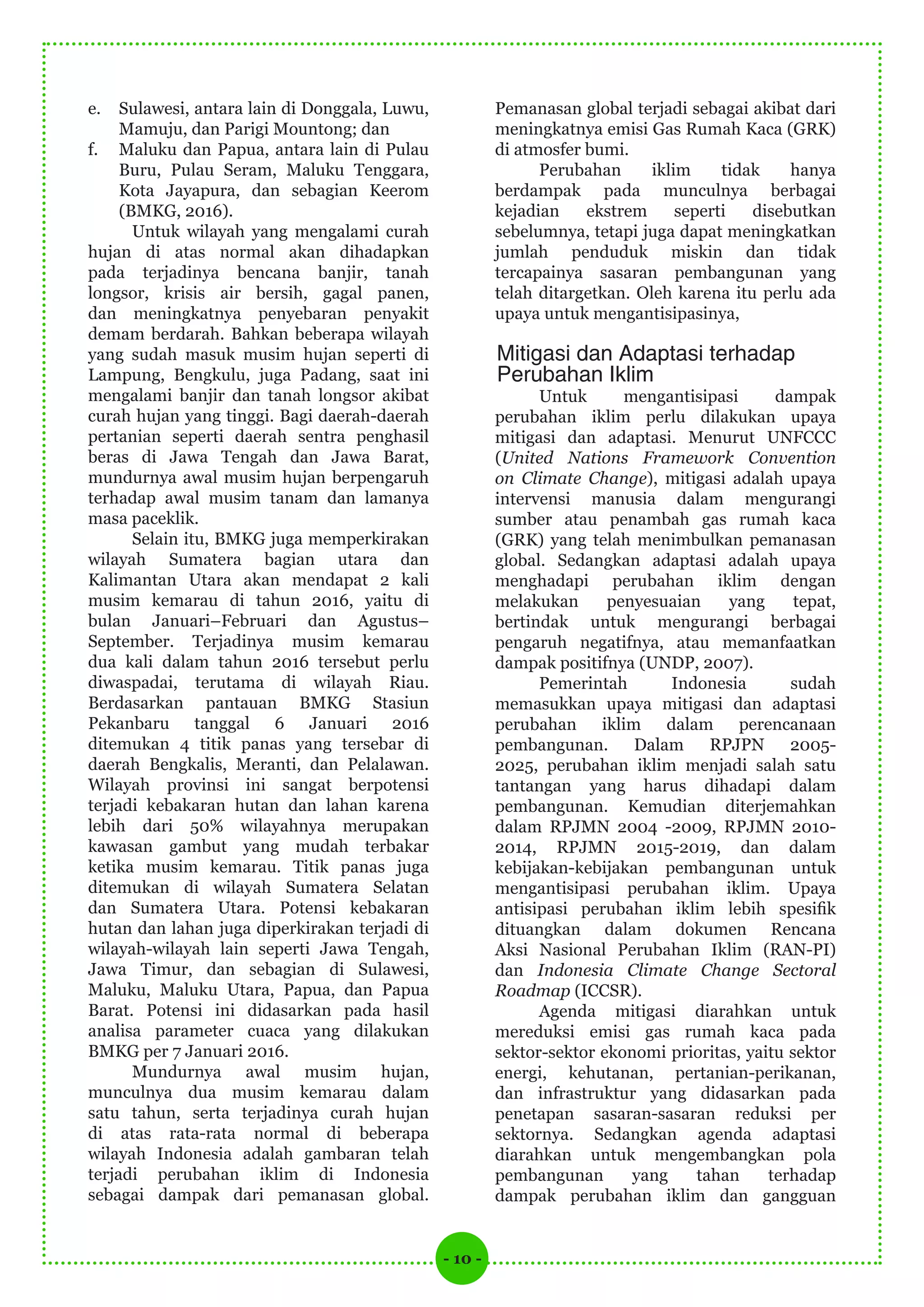 1_Upaya Mitigasi dan Adaptasi Perubahan Iklim | PDF