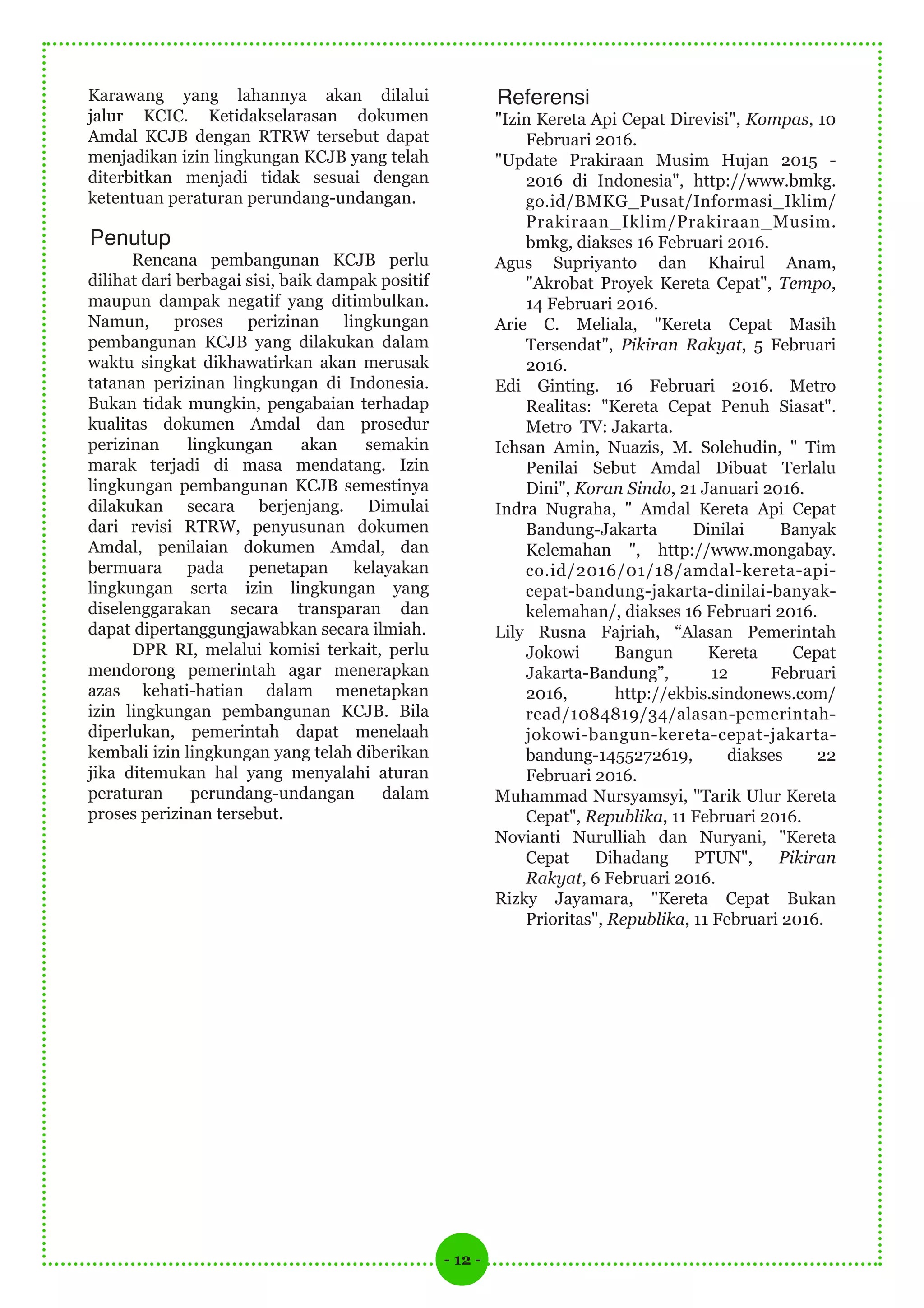 4_Kontroversi Izin Lingkungan Proyek Kereta Cepat Jakarta-Bandung | PDF