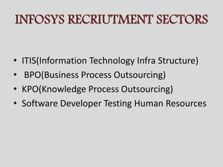 Recruitment Process Of Infosys | PPTX