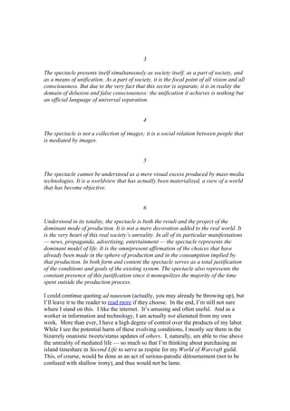 Info society and the spectacle | PDF