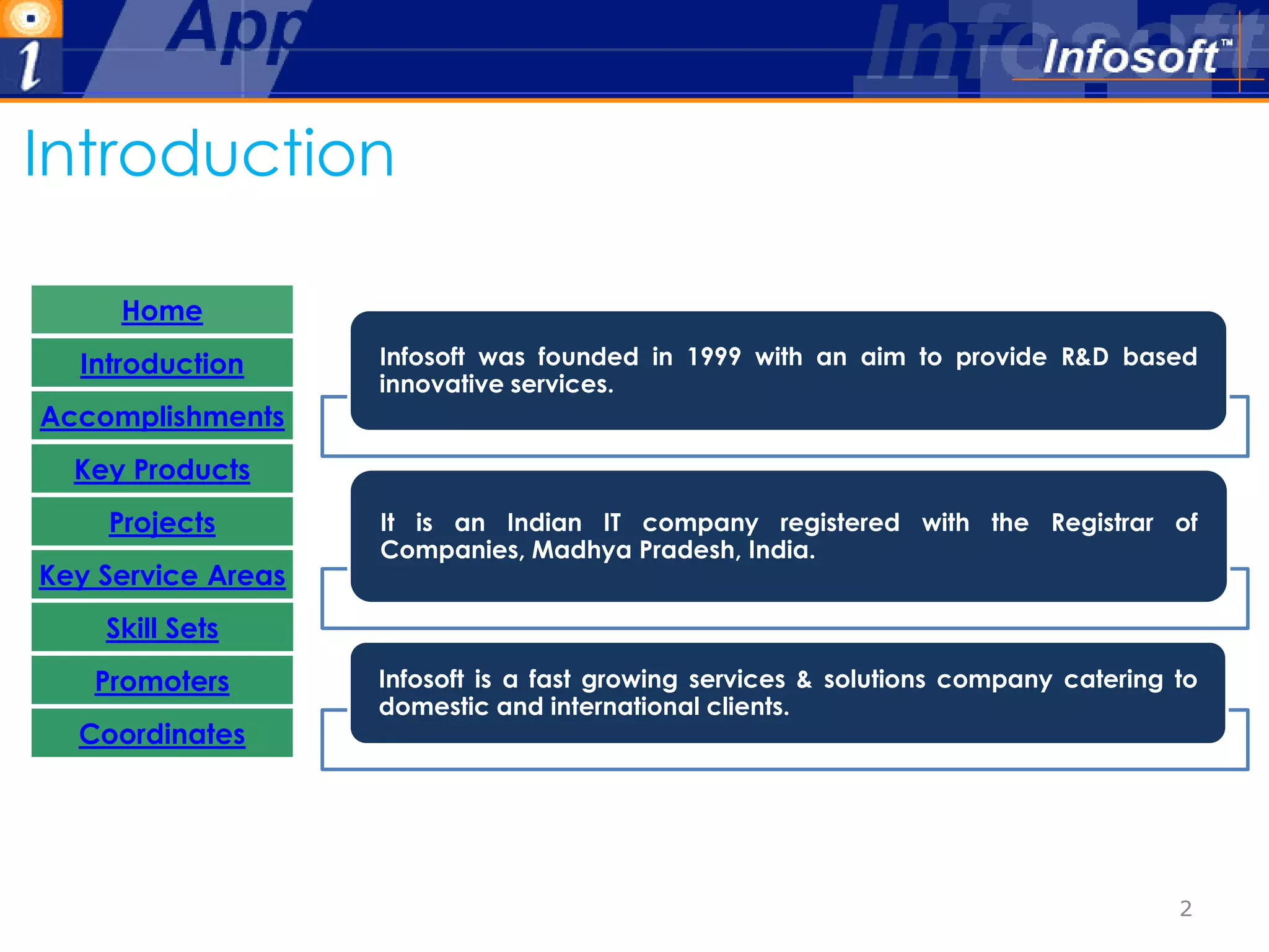 Infosoft Profile 180609 | PPTX