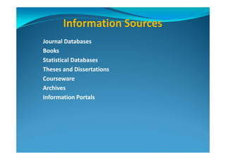 Information Sources for Academic Writing by V. Sriram | PDF