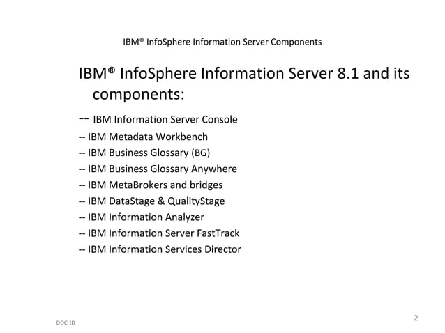 Info sphere overview | PPT