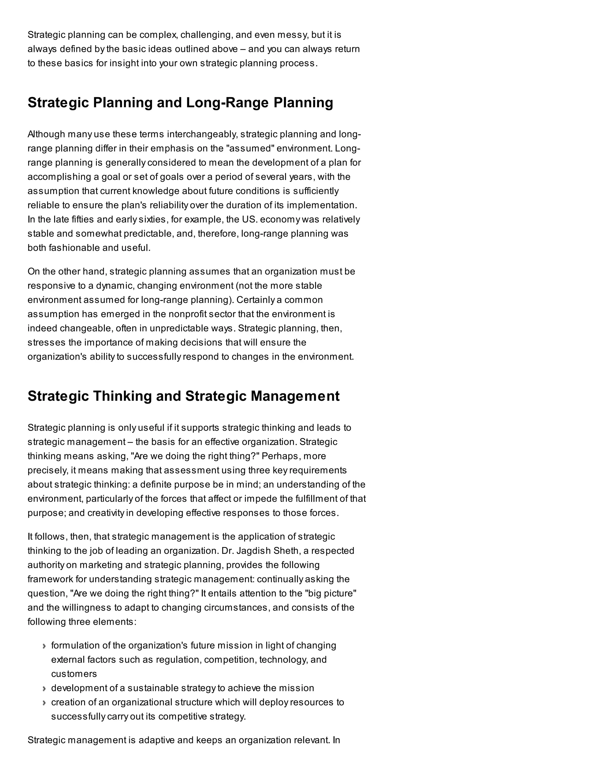 Info strategic planning – the basic idea idealist | PDF
