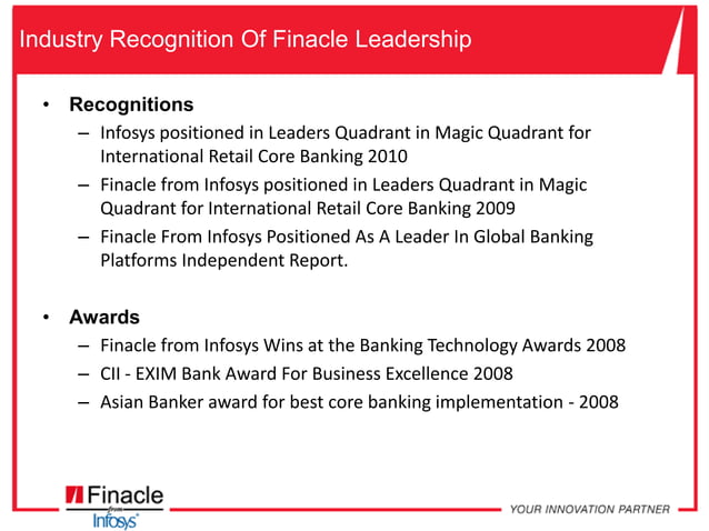 Infosys finacle-overview | PPTX | Business Banking & Finance | Business
