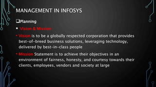Infosys - principles of management - copy | PPTX