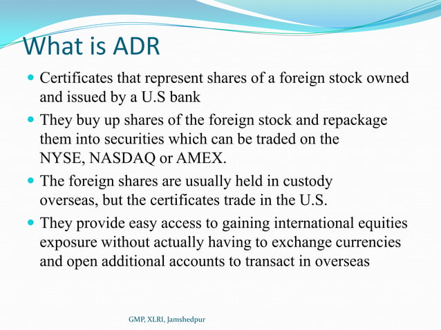 Infosys American Depository Receipts (Adr) Final | PPTX | Stocks and ...