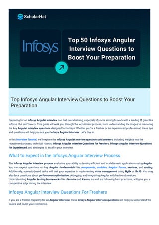 Infosys Angular Interview Questions PDF By ScholarHat | PDF
