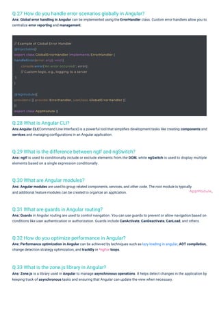 Infosys Angular Interview Questions PDF By ScholarHat | PDF