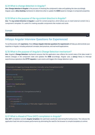 Infosys Angular Interview Questions PDF By ScholarHat | PDF