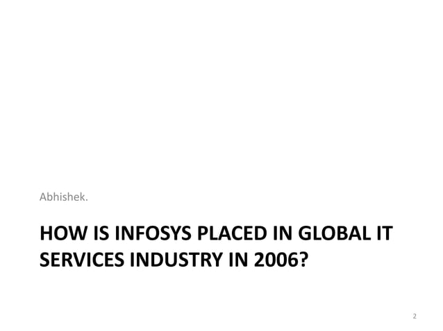 Infosys Consulting Strategy | PDF | Management Consulting Industry ...