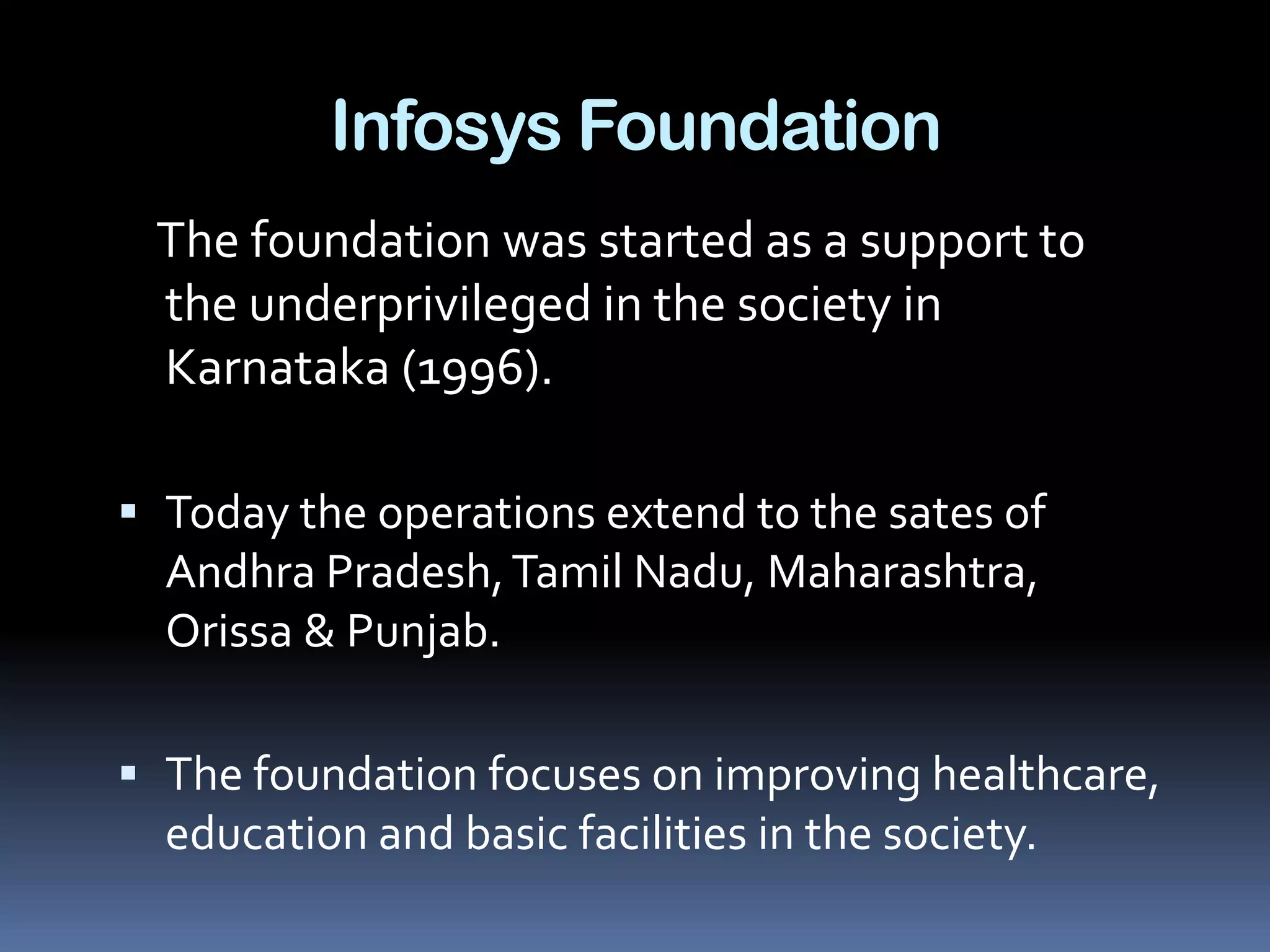 Infosys-corporate social responsibility | PPTX
